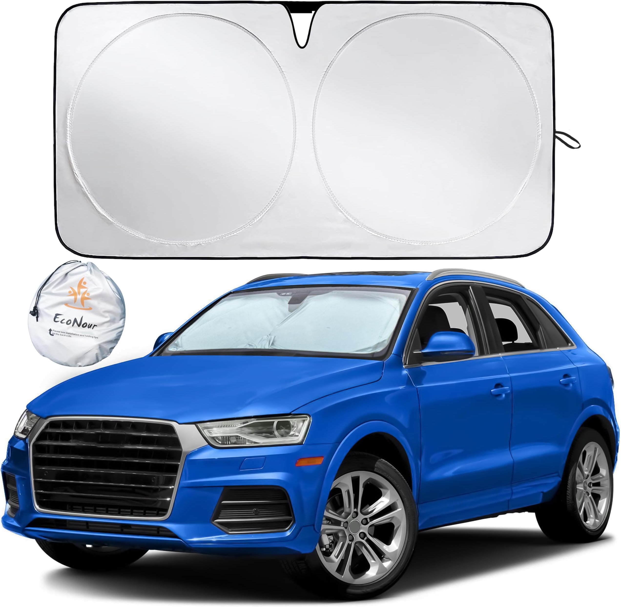 Amazon.com: Car Sun Shade with Storage Pouch by A1 Sunshades Shield ...