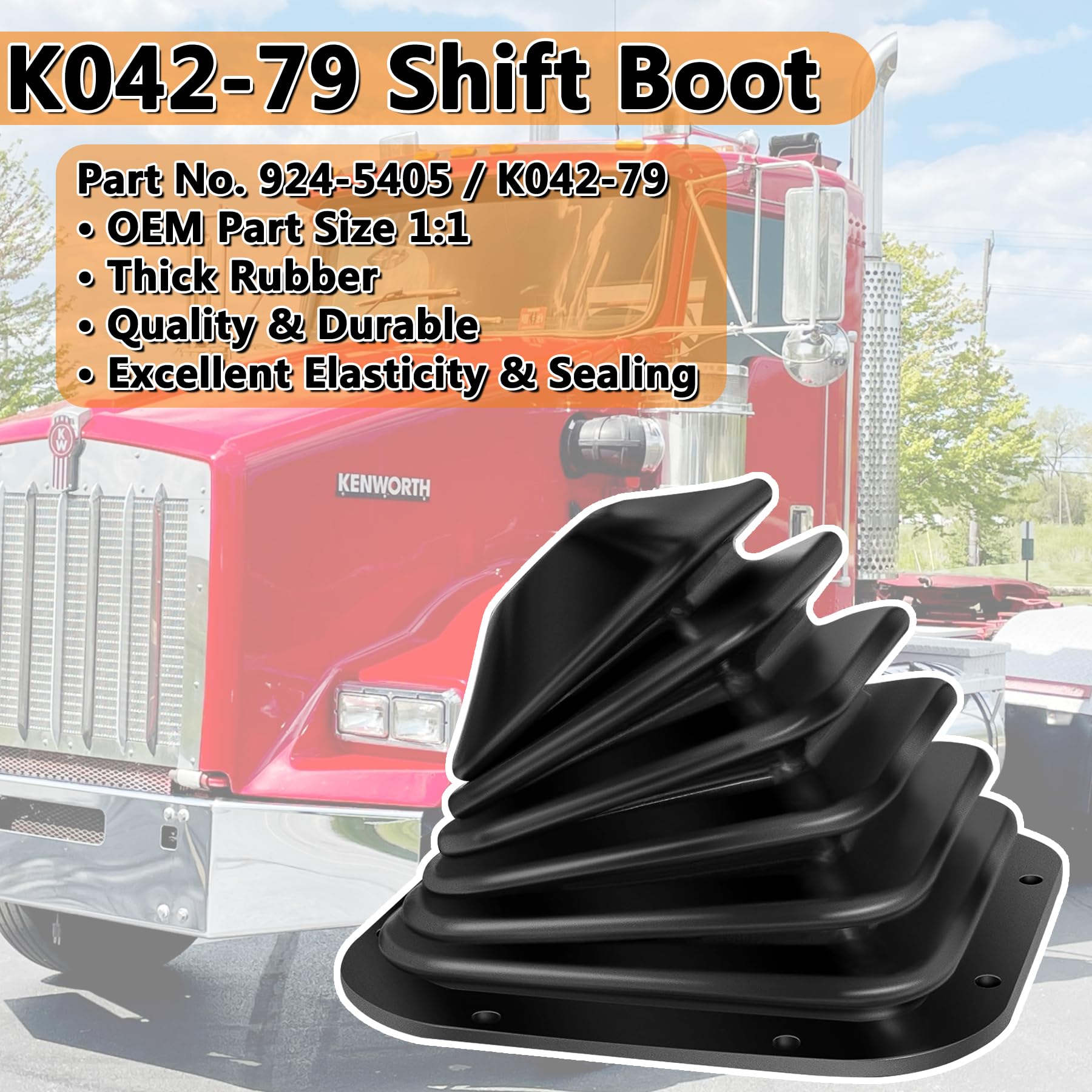 Square Shifter Boot Camoo 924-5405 Automatic/Manual Transmission Shift ...