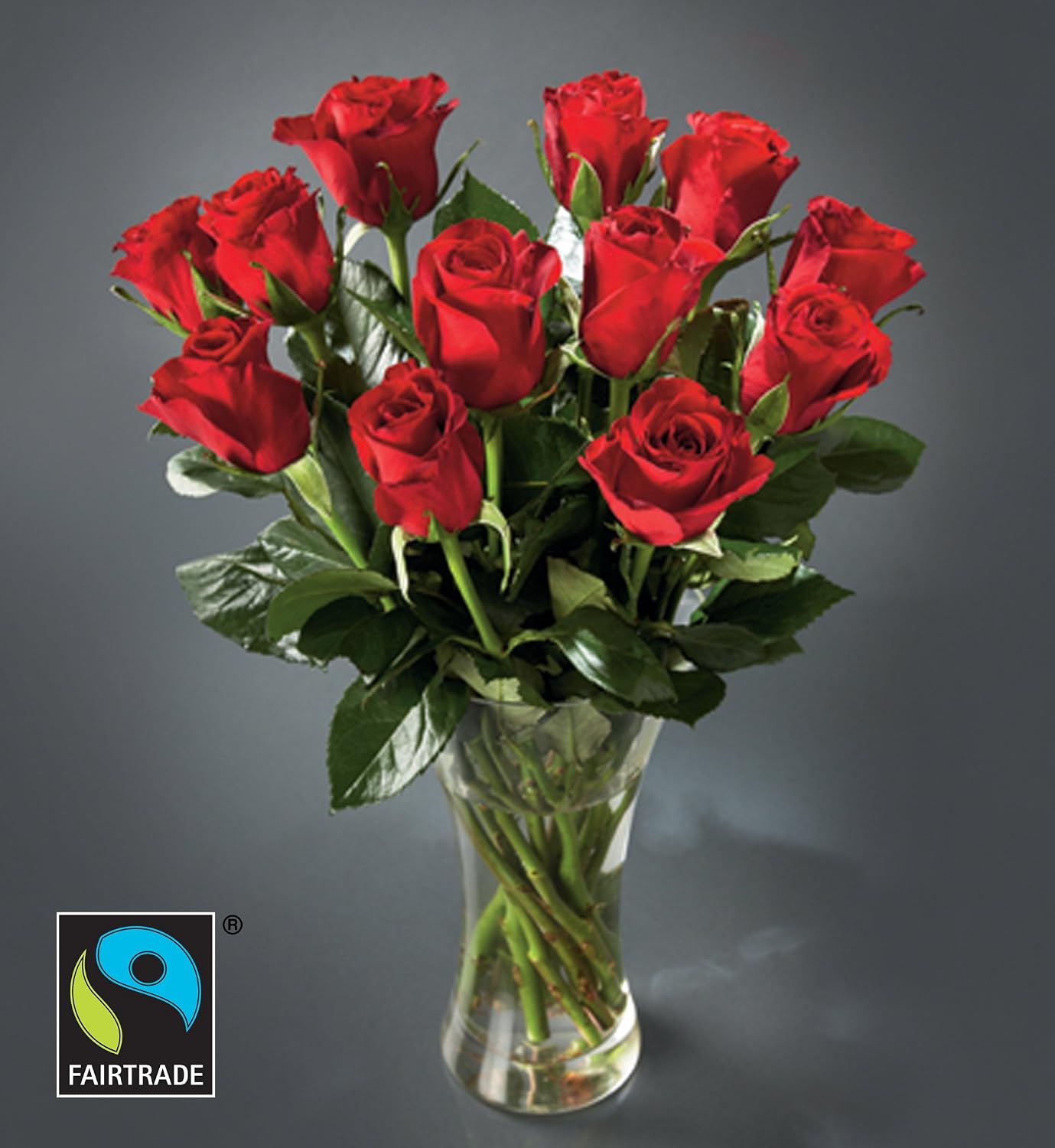 Fairtrade Dozen Kenyan Red Roses Bouquet : Amazon.co.uk: Everything Else