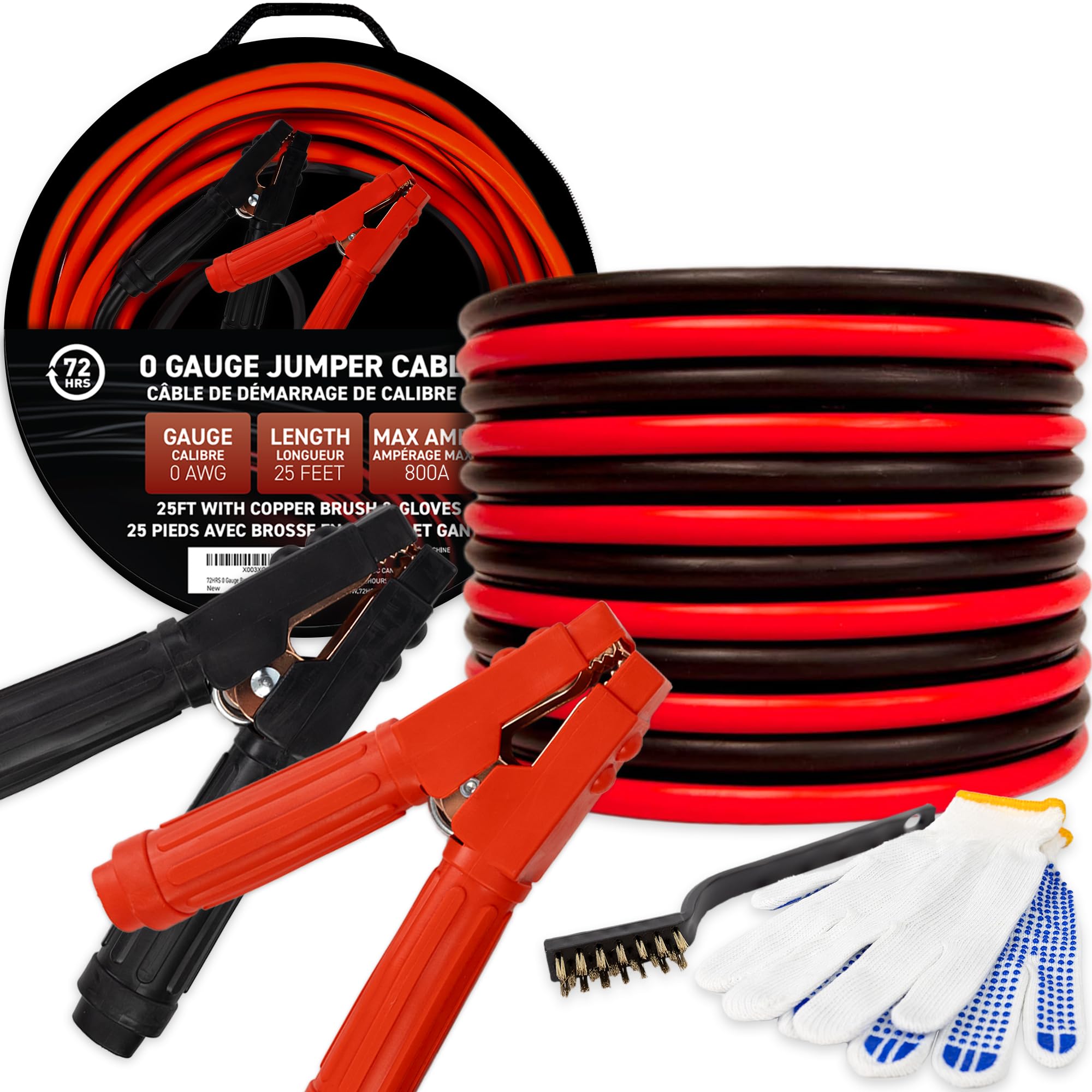 72HRS Jumper Cables, Booster Cable, Jumper Battery Cables for Roadside ...