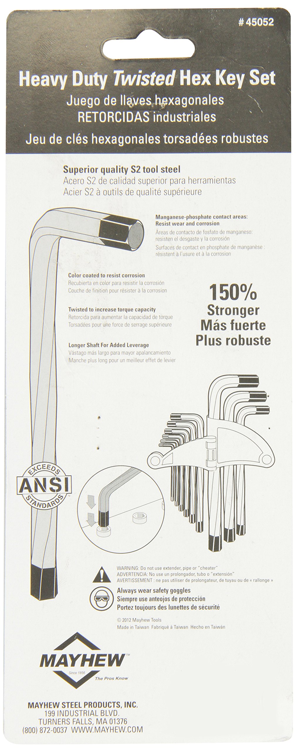 Twisted Hex Key Set SAE MAY45052 Brand New! Automotive MOTORS Other ...