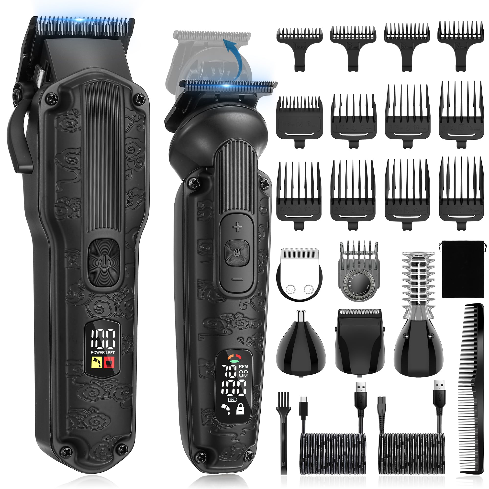 Amazon.com: Scttomon Professional Hair Clipper for Men Hair Cutting Kit ...