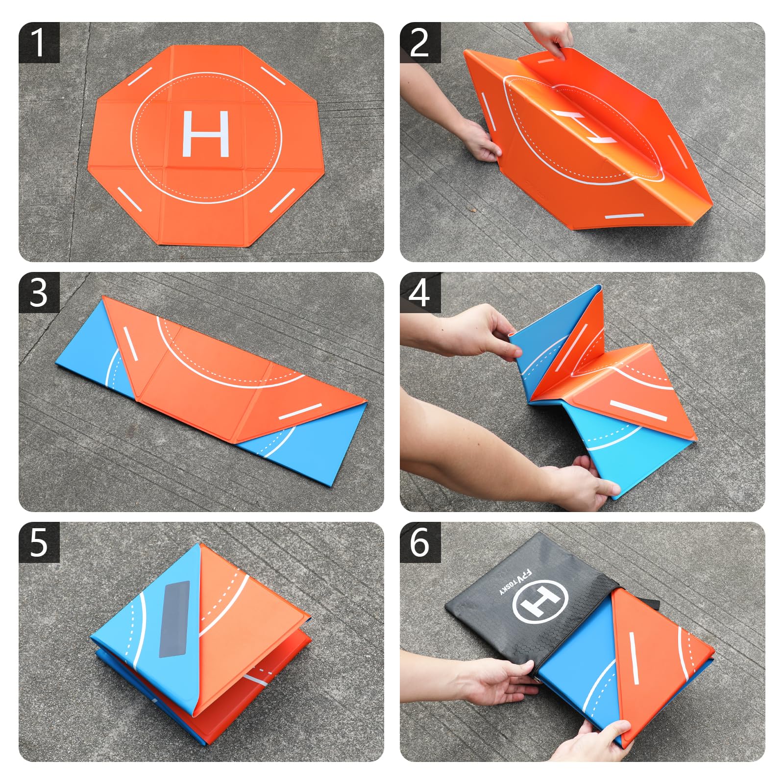 Snapklik.com : FPVtosky Drone Landing Pad, Octagonal Nighttime ...