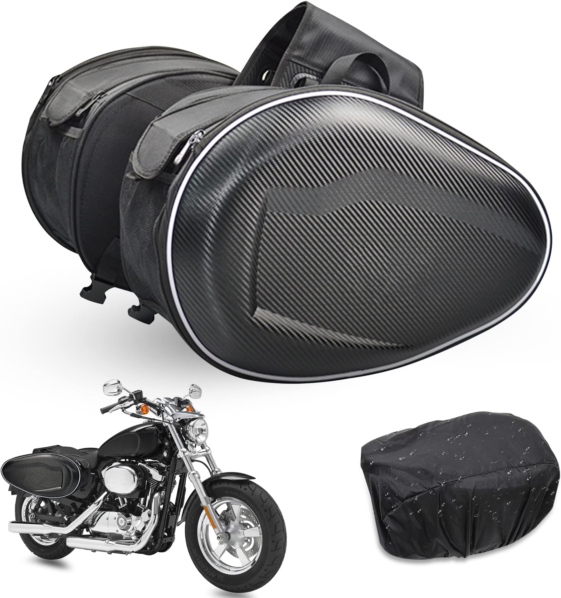 Amazon.com: E-riding Motorcycle Saddle Bags, Waterproof Saddlebags ...