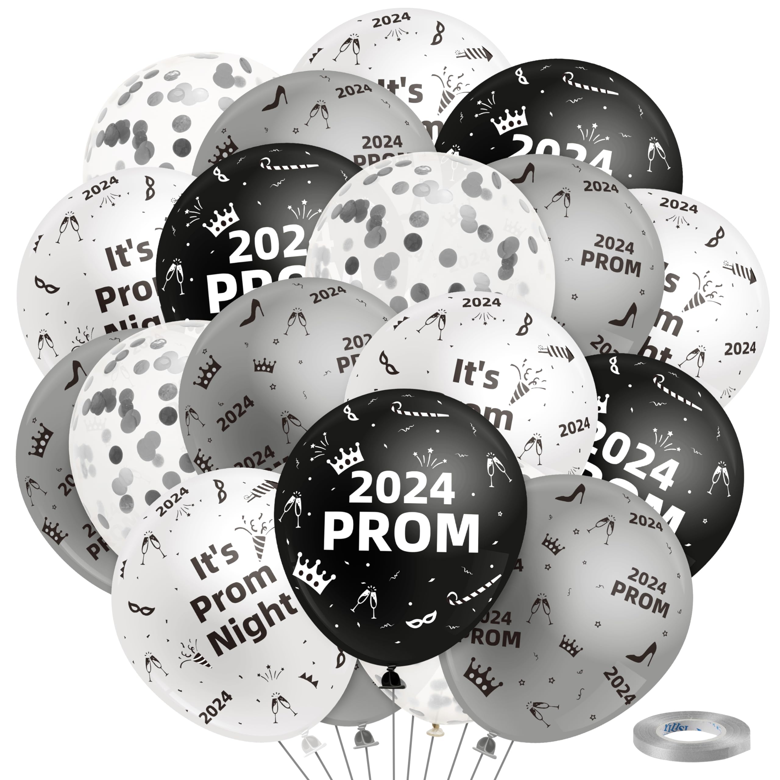 Snapklik.com : 2024 Prom Graduation Balloons Kit - 50Pcs Graduation ...