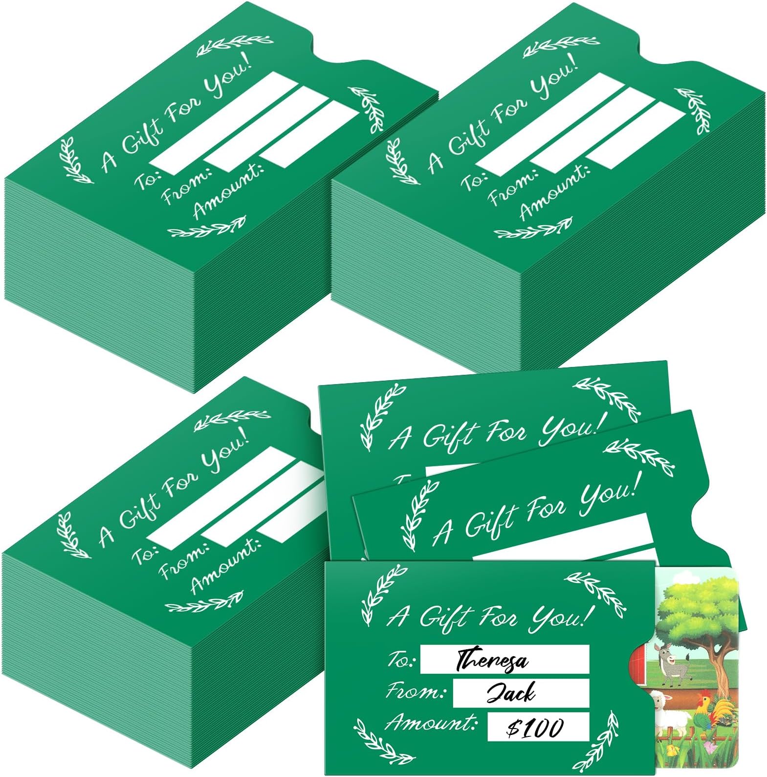 Amazon.com: Eaasty 500 Pcs Mini Gift Card Envelopes Bulk Christmas Gift ...