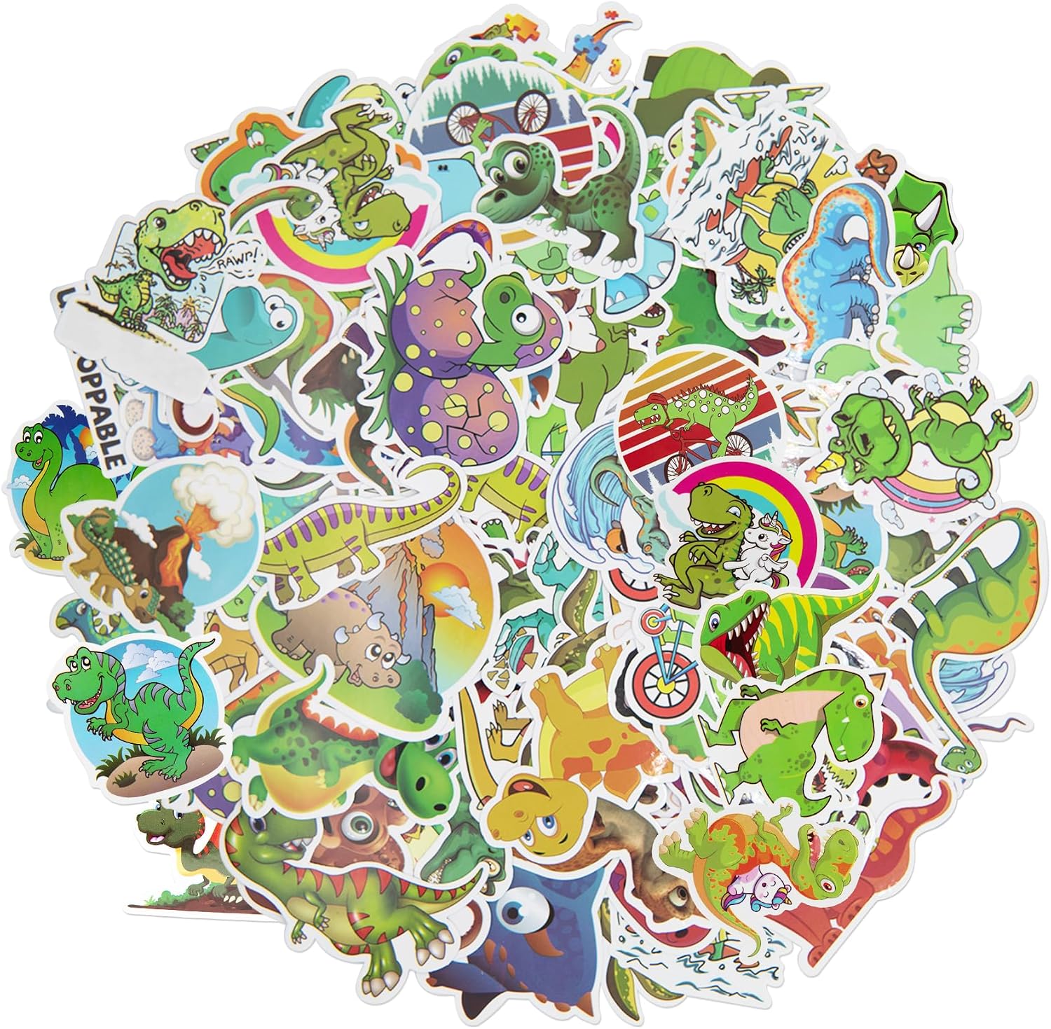 Amazon.com: Knana 200Pcs Dinosaur Stickers Cute Dinosaur Stickers for ...