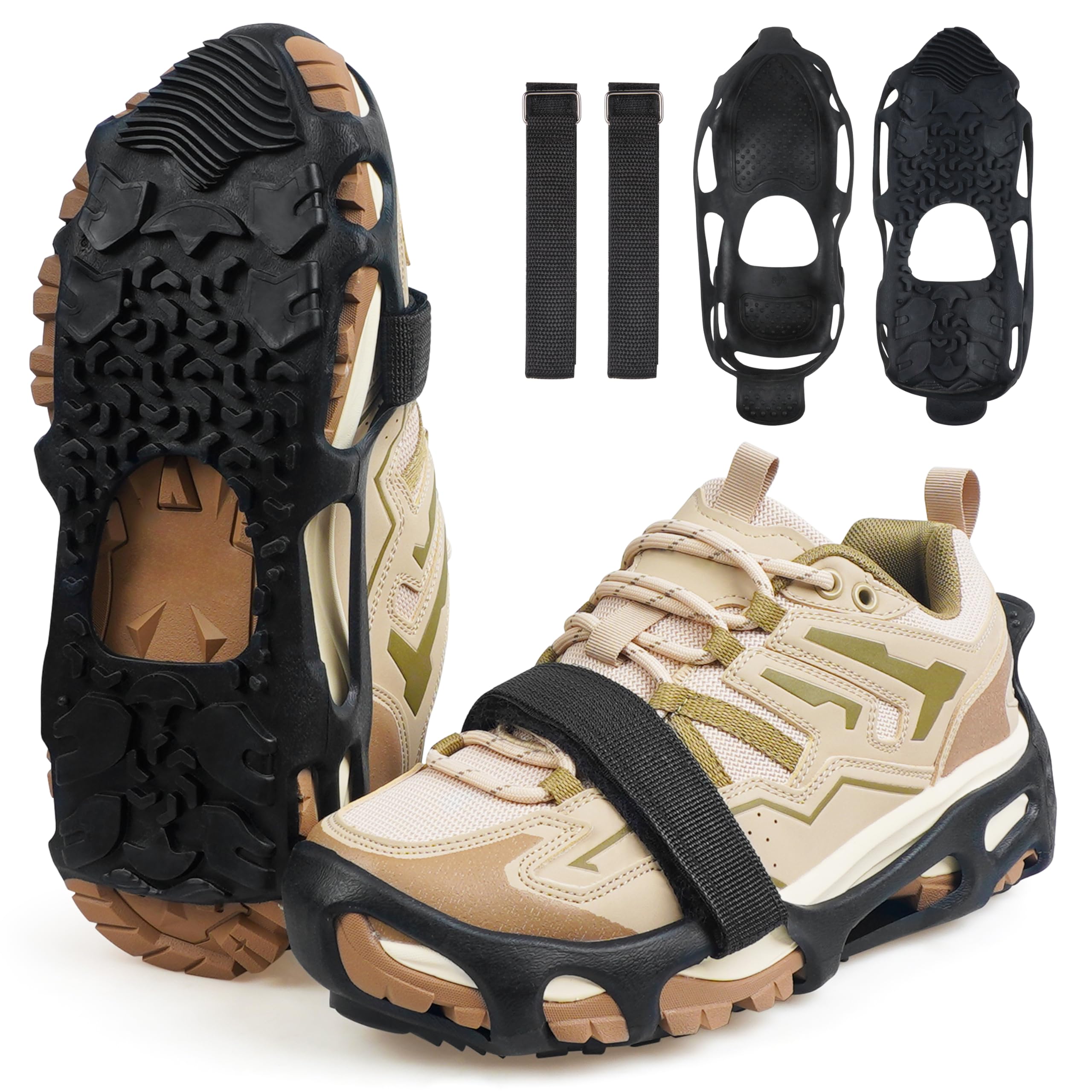 Spikeless Ice Cleats for Shoes and Boots, Anti-Slip Crampons Ice ...