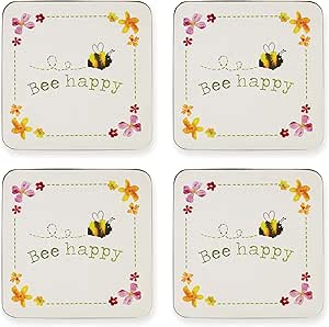 Cooksmart Pack of 4 Drink Coasters | British Designed Eco Cork Drinks ...