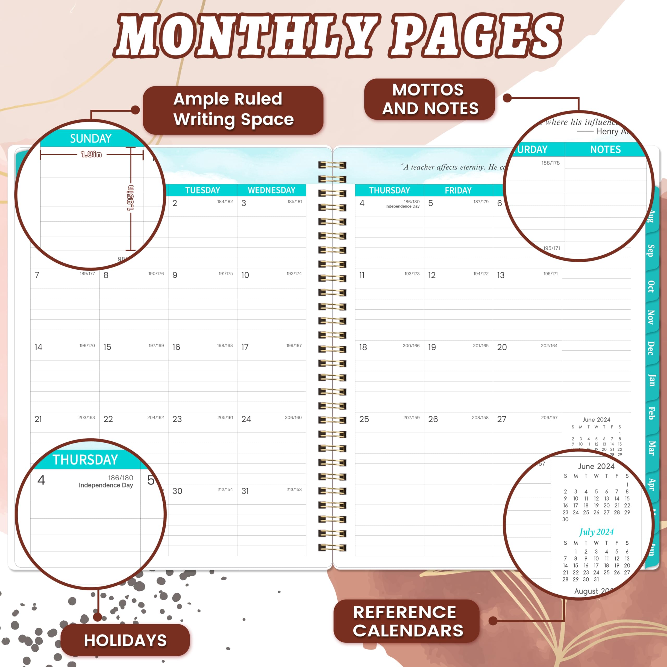 Snapklik.com : 2024-2025 Teacher Planner - Lesson Planner From July ...