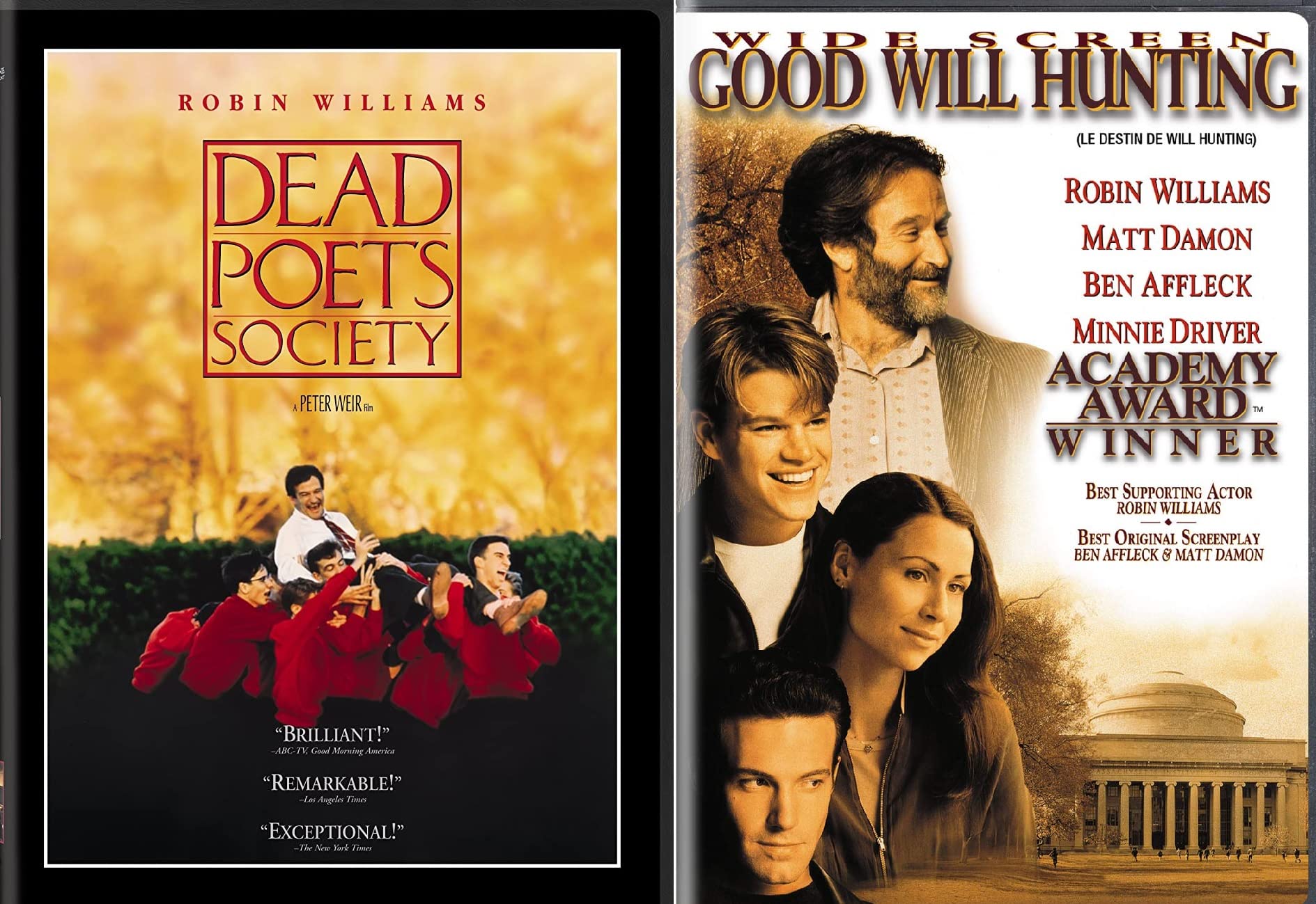 Amazon.com: Dead Poets Society / Good Will Hunting (Robin Williams DVD ...