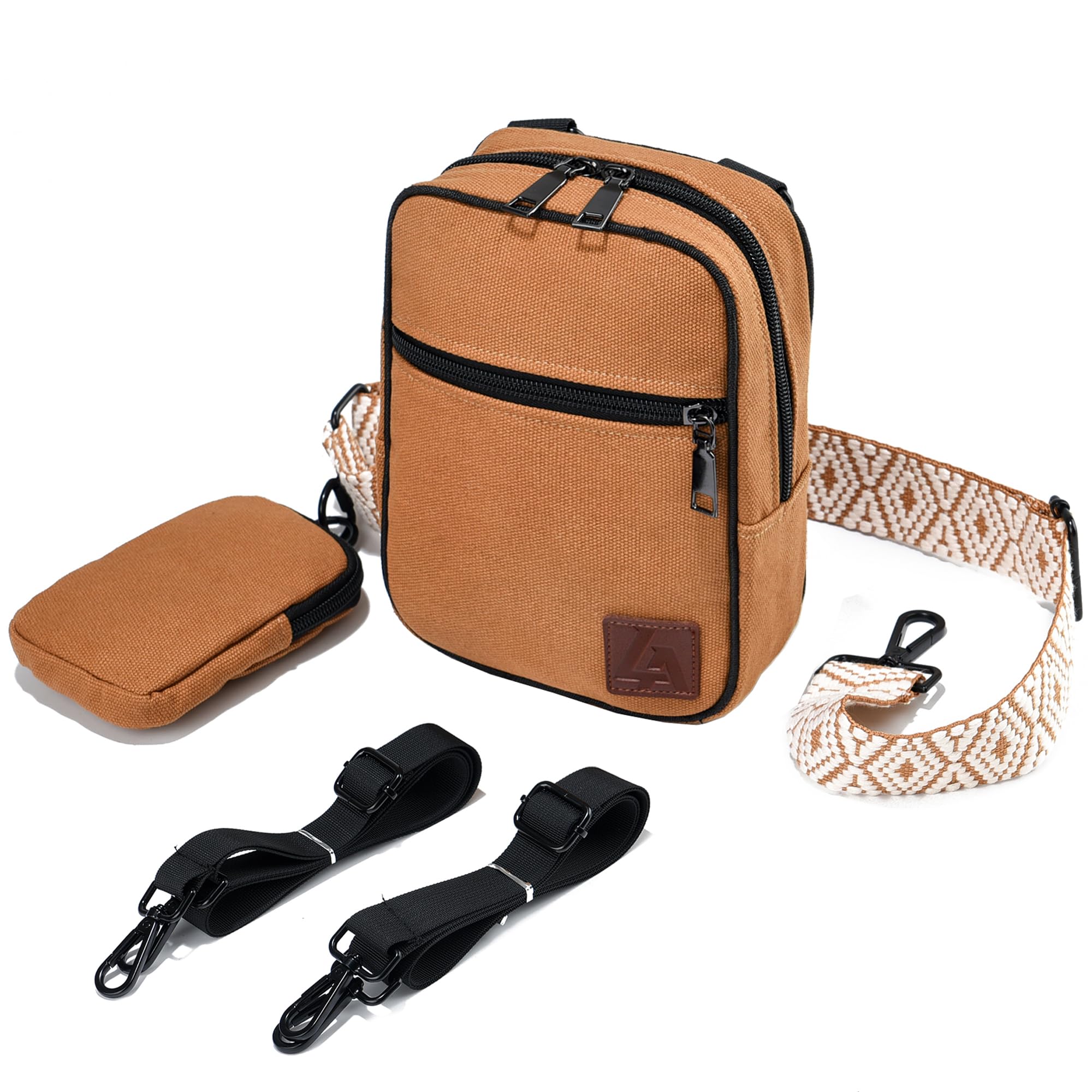 Small Crossbody Bags with 2-Way Zip and Multiple Shoulder Strap,Waist ...