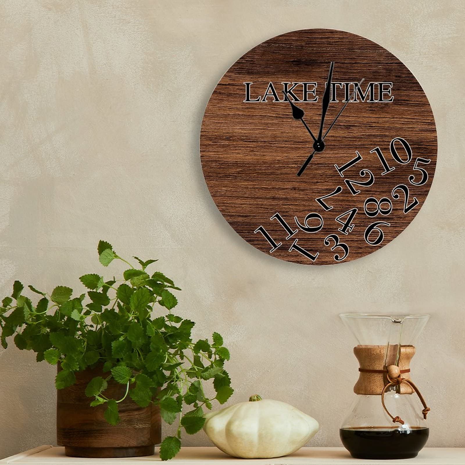 Cabin Wall Clocks Large Rustic Natural Shape Cedar Slab Wall Clock For
