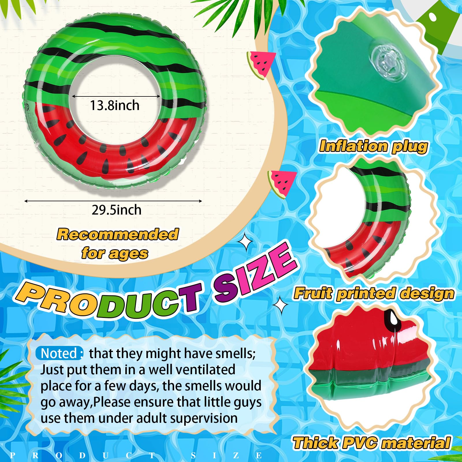 Snapklik.com : Libima 8 Pcs Inflatable Pool Floats For Adults, Swimming ...