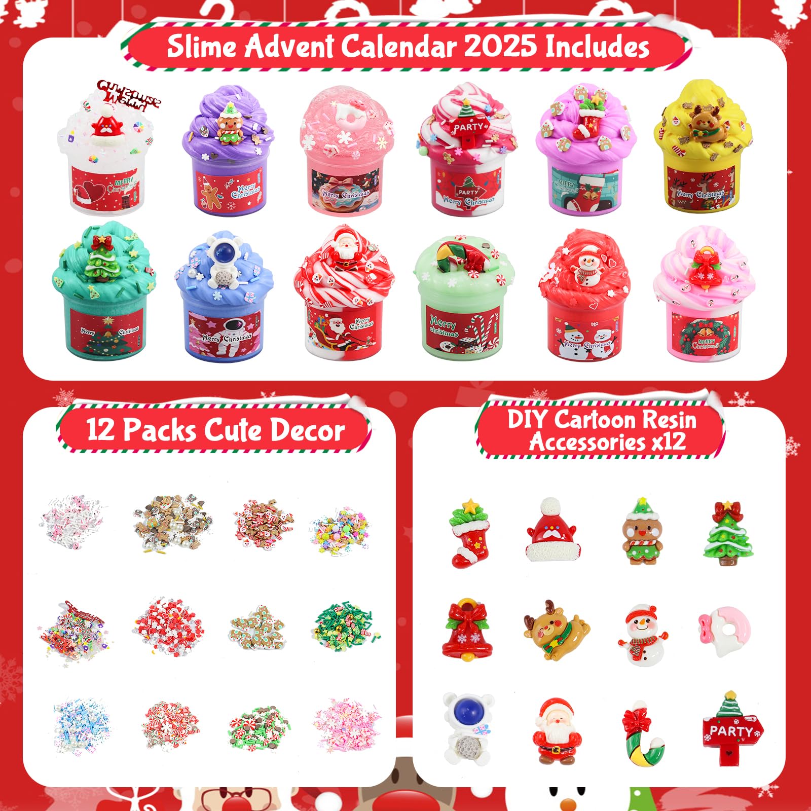 Snapklik.com : Slime Advent Calendar 2025, Christmas Countdown Calendar ...