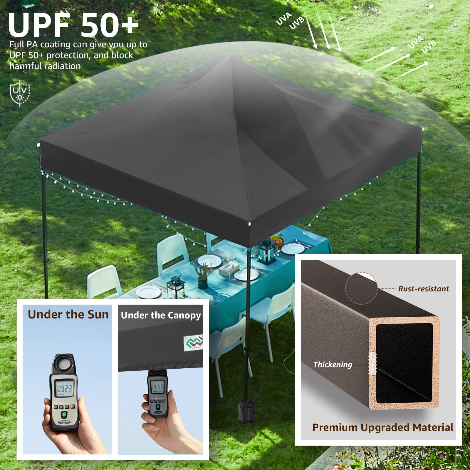 Snapklik.com : MEWAY Upgraded Pop Up Tent Canopy 10x10FT, Heavy Duty ...