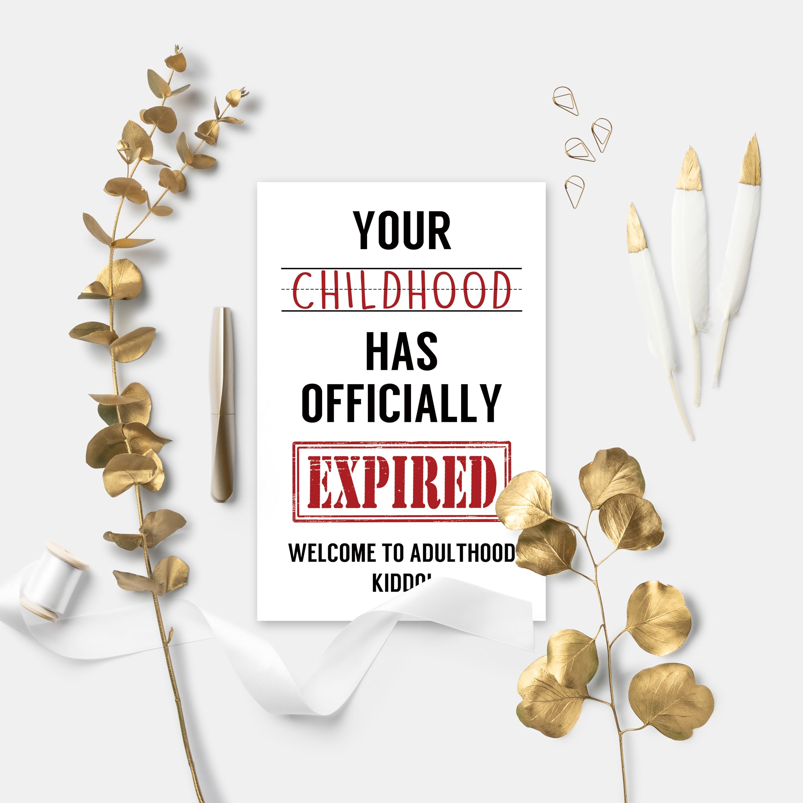 Cool Gifts For Turning 18 Funny 18th Birthday Card - 'Childhood Has ...