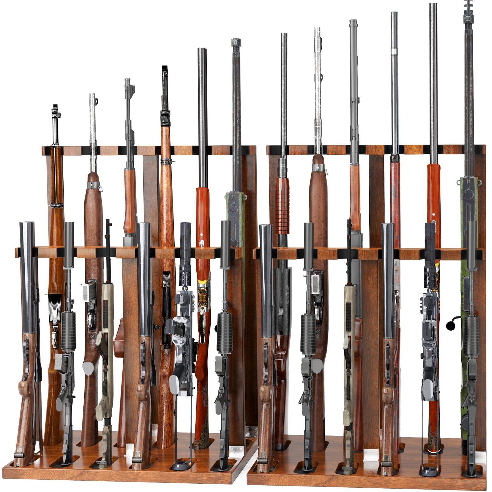 Amazon.com: amoard Indoor Gun Racks, Wooden Free Standing Heavy Duty ...