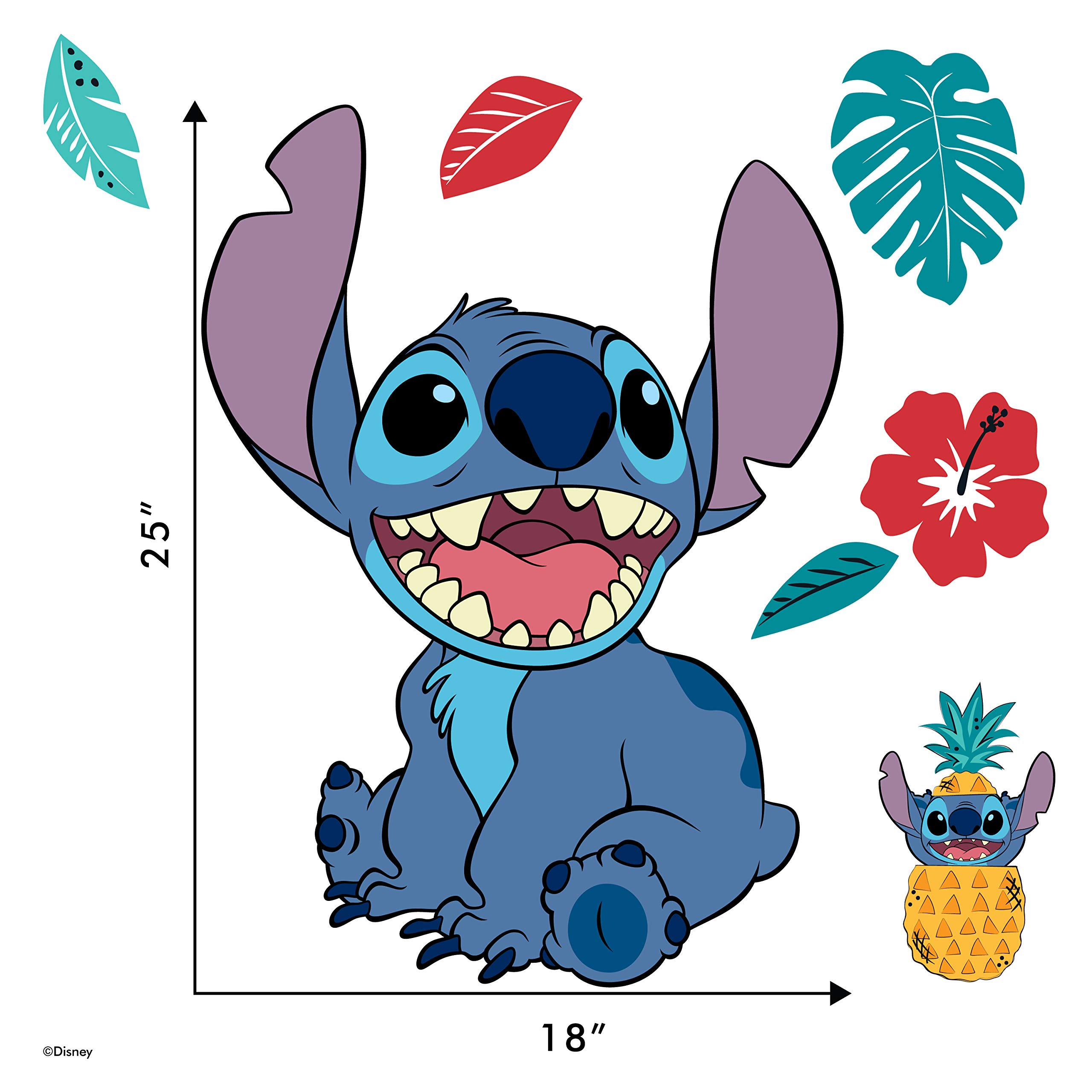 Disney Lilo and Stitch Wall Decals - Stitch Wall Decals with 3D ...