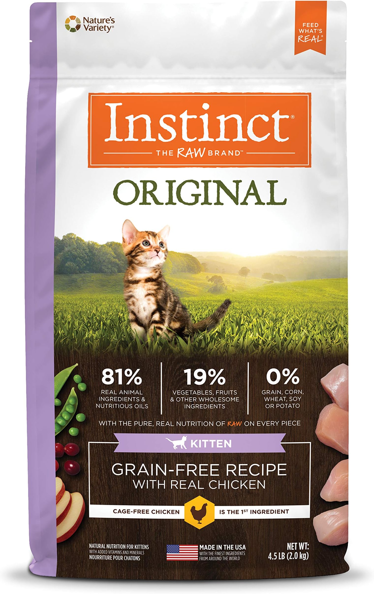 Instinct Raw Boost Grain Free Recipe with Real Chicken Natural Dry Cat ...
