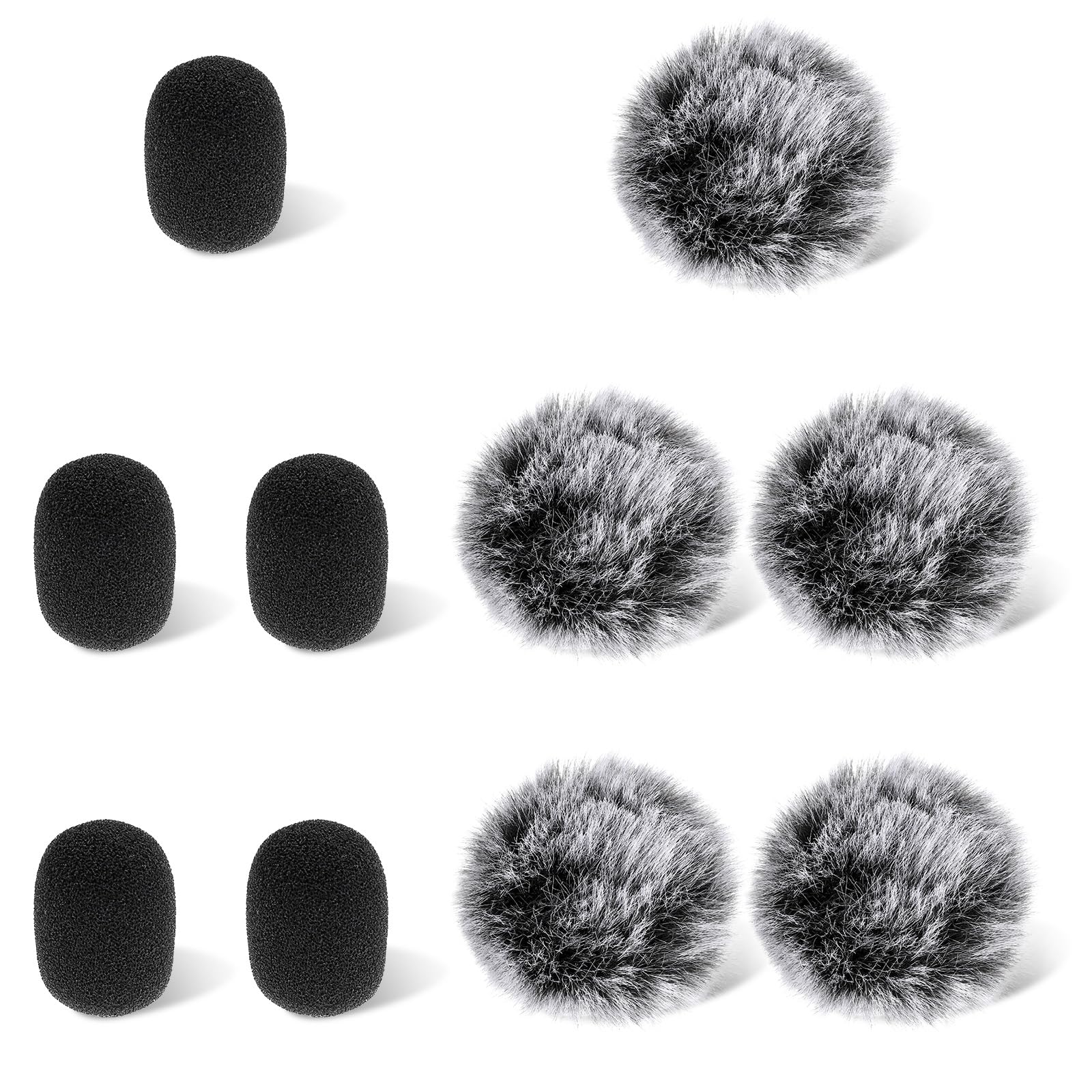 Amazon.com: 10 PCS Furry Microphone Cover & Foam Mic Covers for ...