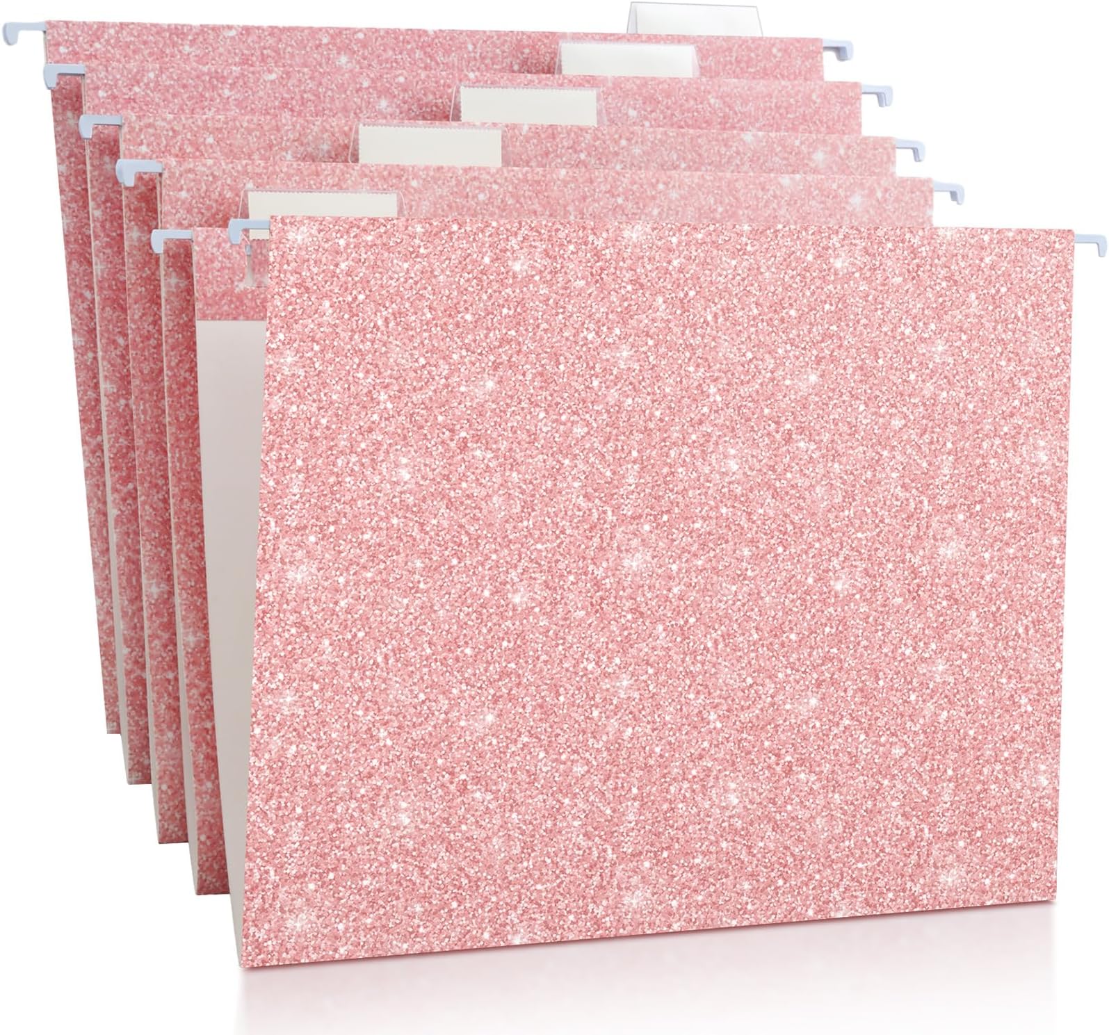 Amazon.com : Moinchore 25 Pcs Pink Hanging File Folders 12 x 9.25 ...