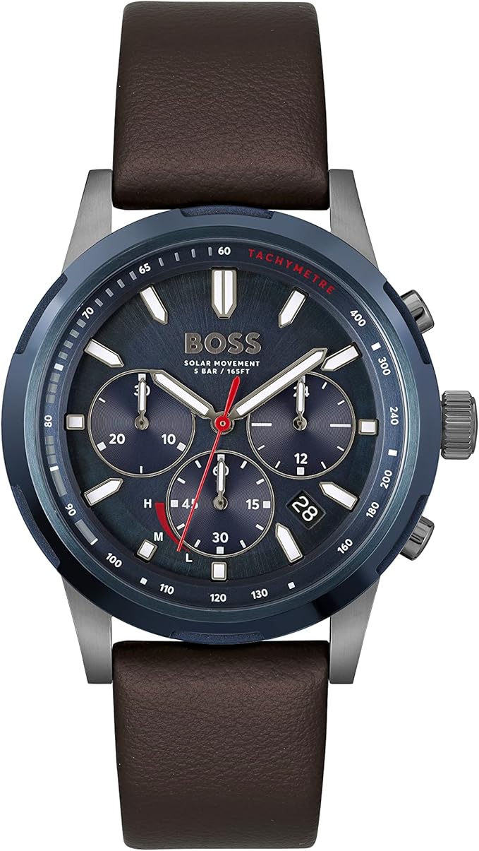 Amazon.com: BOSS Solgrade Men's Solar Chronograph Recycled Stainless ...
