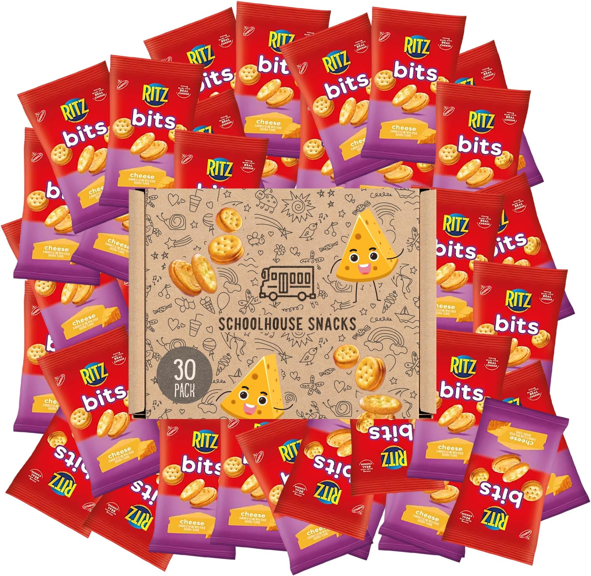 Amazon.com: RITZ Bits Cheese Sandwich Crackers, Snacks for Kids and ...