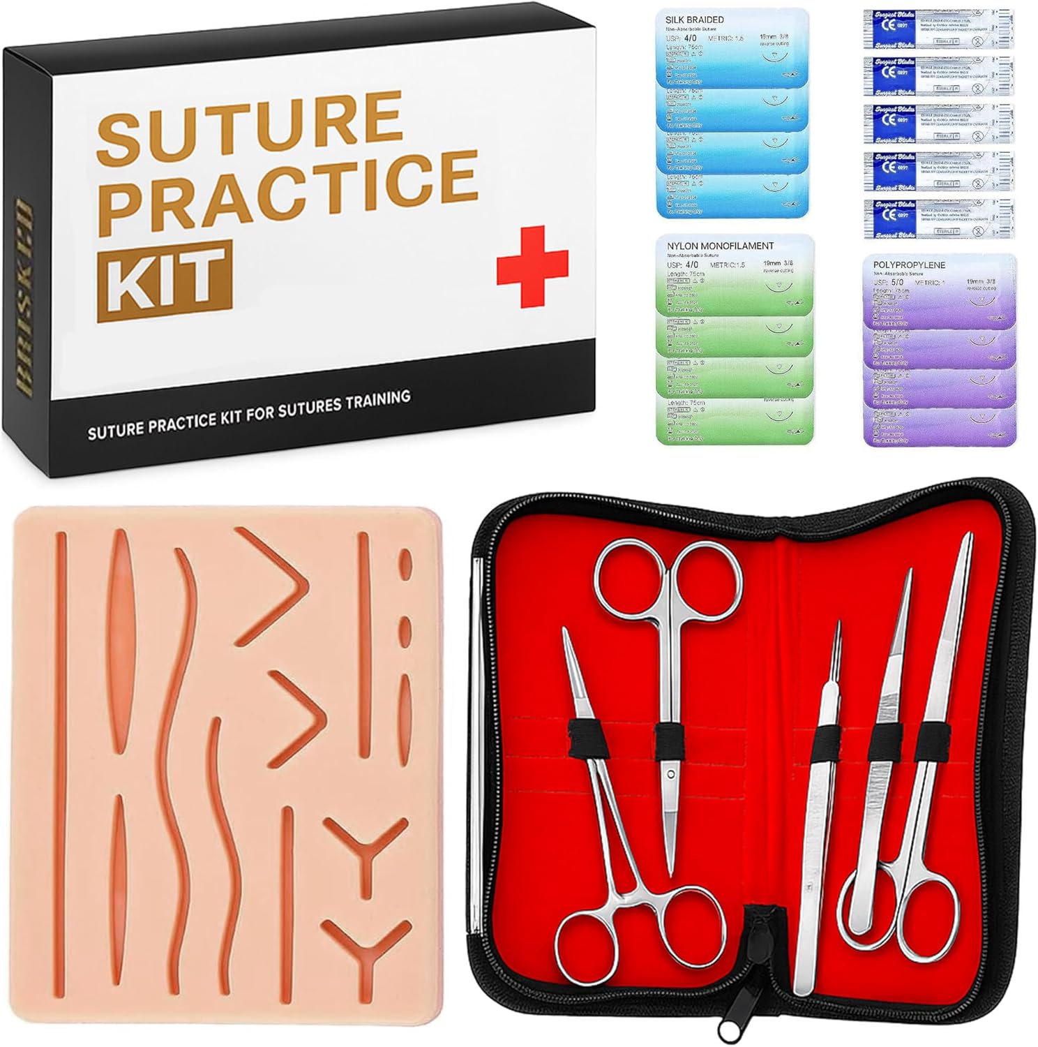 Suture Practice Kit with Surgical Instruments for Nepal | Ubuy