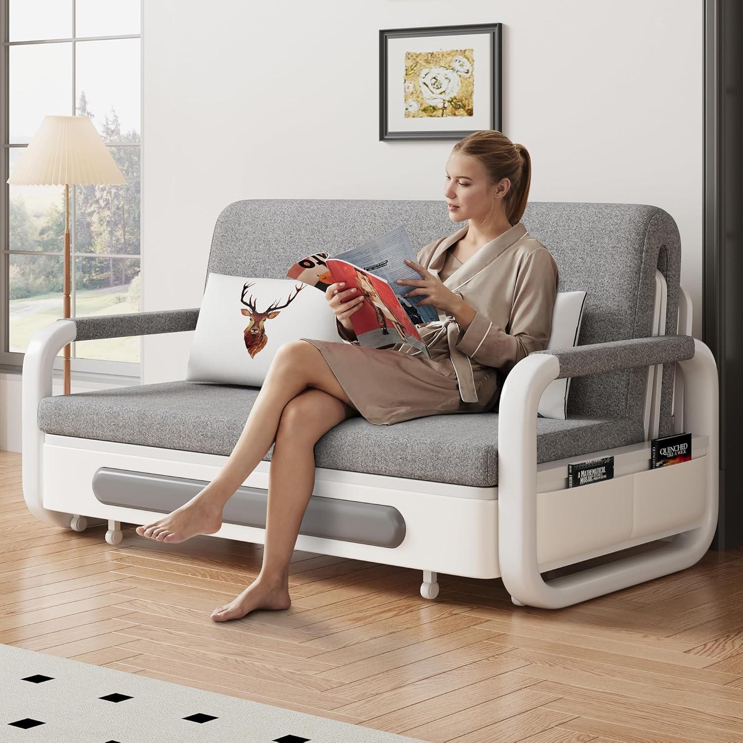 Convertible Sofa Bed with Storage – Sleeper Sofa for Small Spaces ...