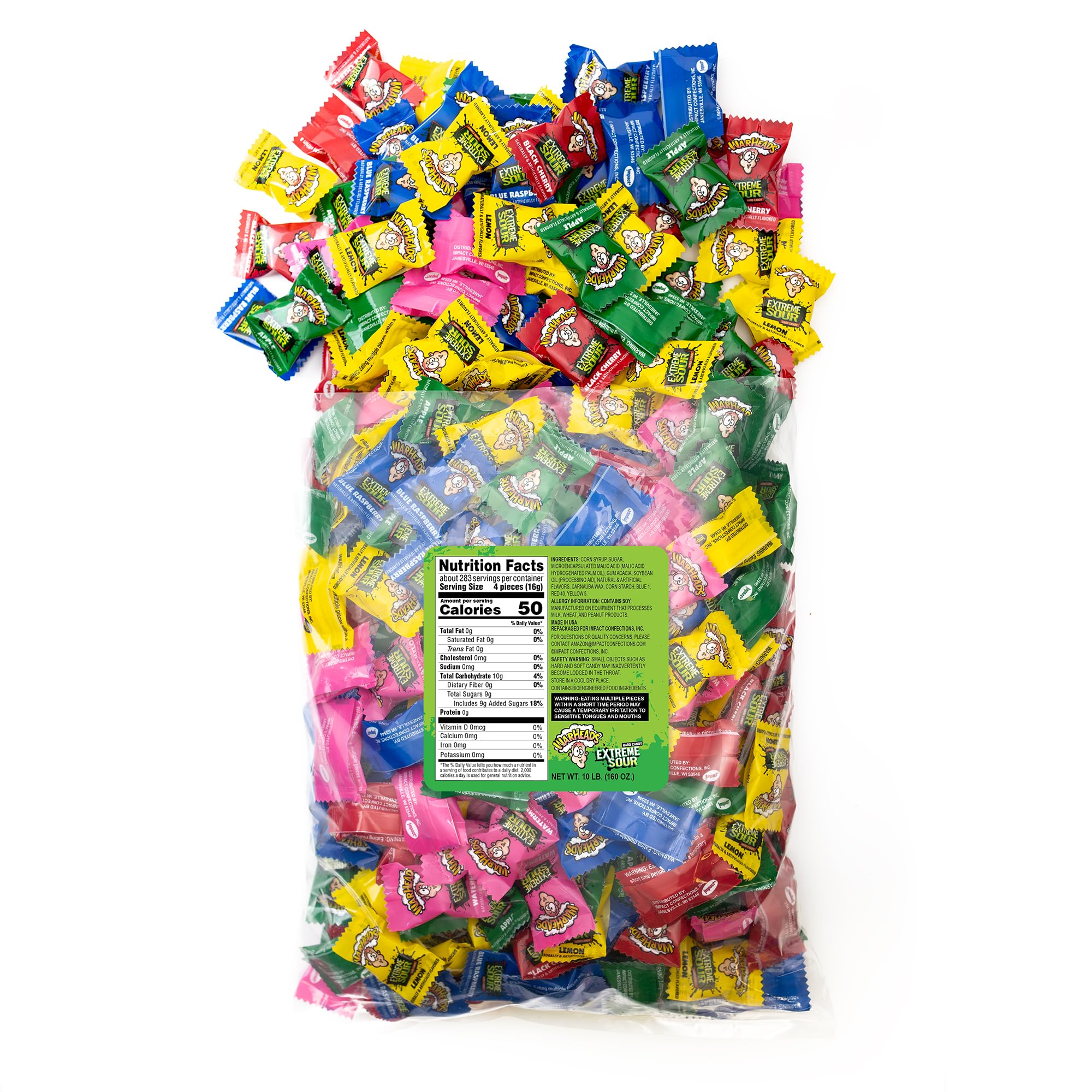 Amazon.com : WARHEADS - Extreme Sour Hard Candy - Sour Apple, Black ...