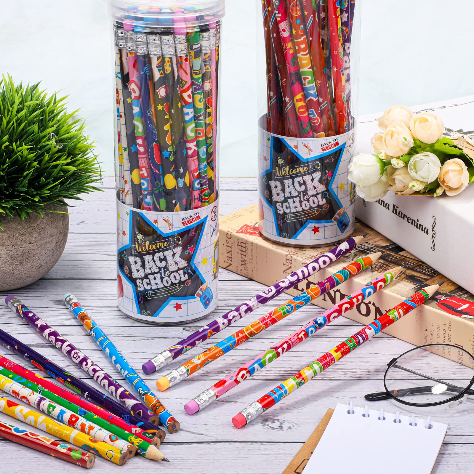 Snapklik.com : Durony 100 Pieces Welcome Back To School Pencils First ...