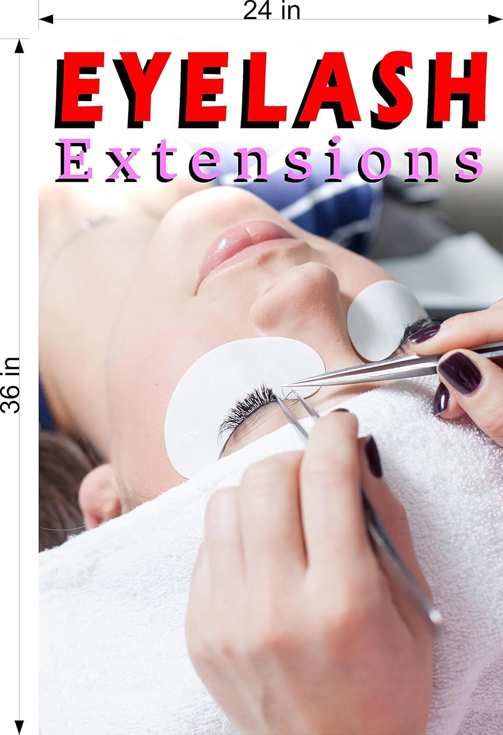 Amazon.com: Eyelashes III Extensions Salon Sign Advertising Marketing ...