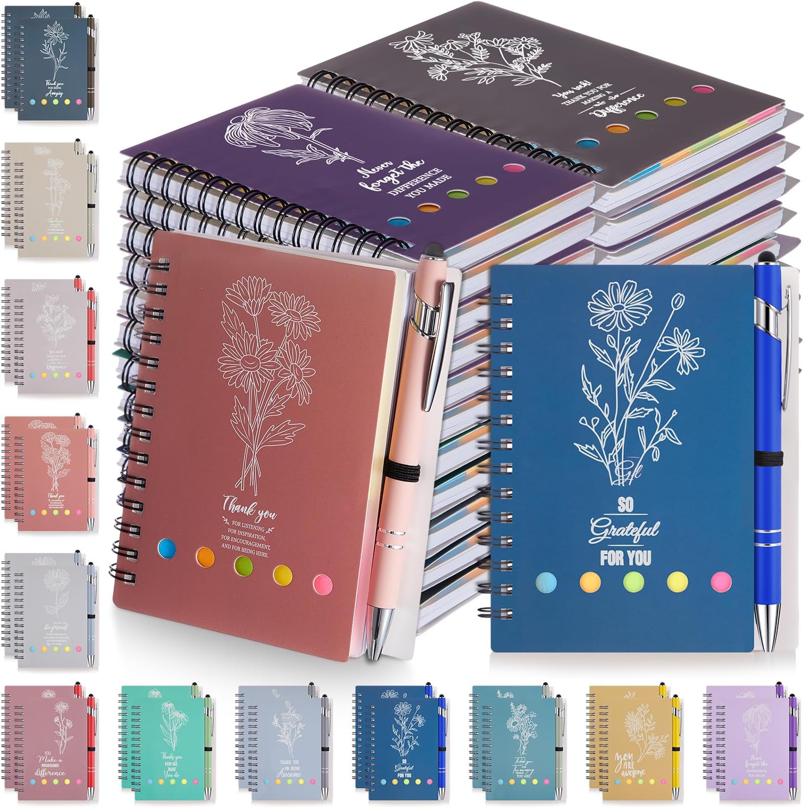 Amazon.com : Feifeiya 24 Pcs Employee Appreciation Notebook Gift Bulk ...