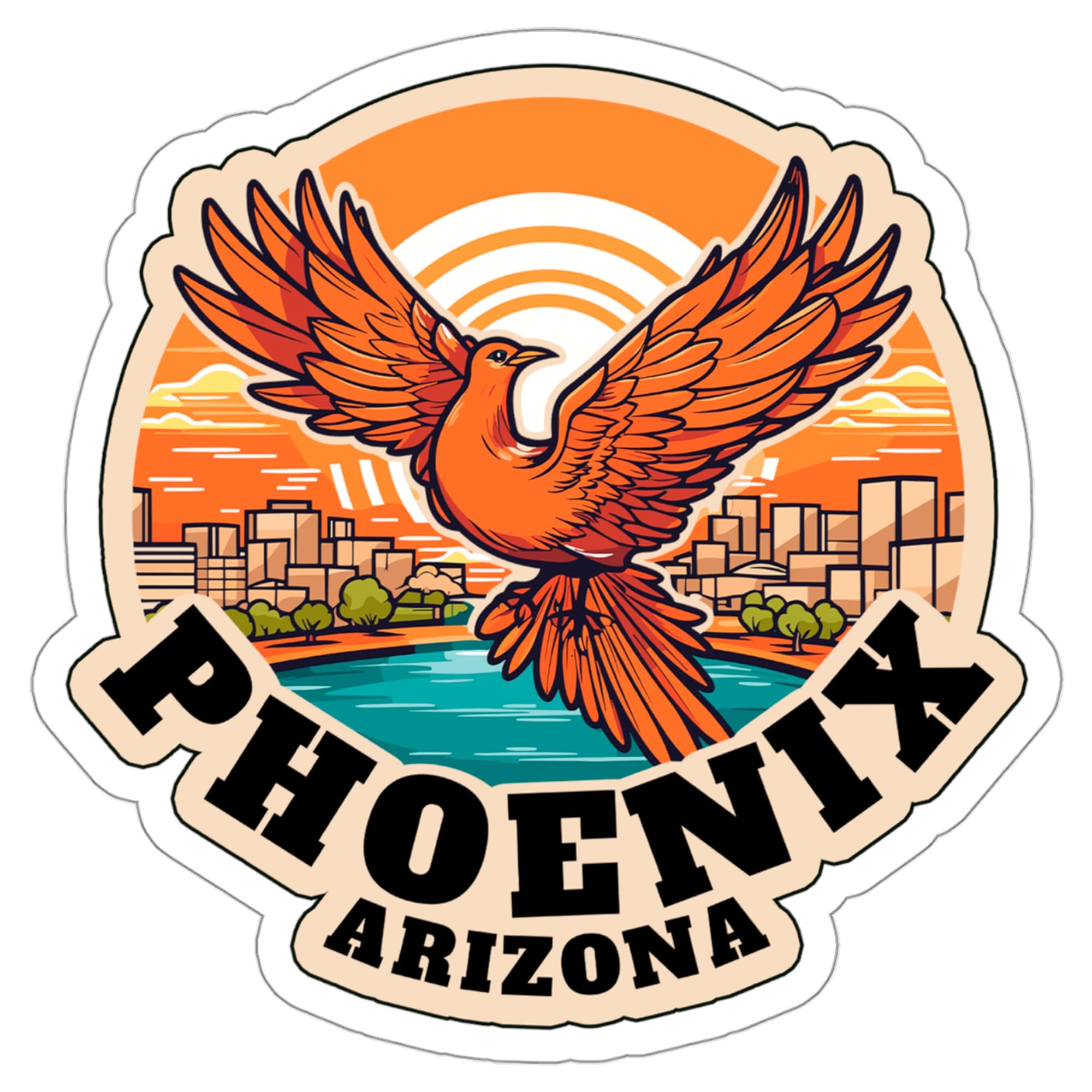 Amazon.com: Phoenix Arizona Sticker Travel Outdoors Decal Vinyl Small ...