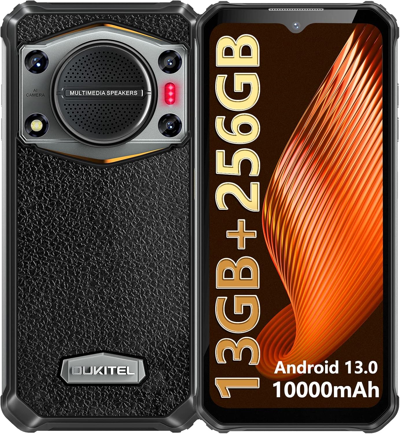 OUKITEL WP22 Rugged Smartphone 13GB+256GB 8-core cpu 123dB Speaker ...