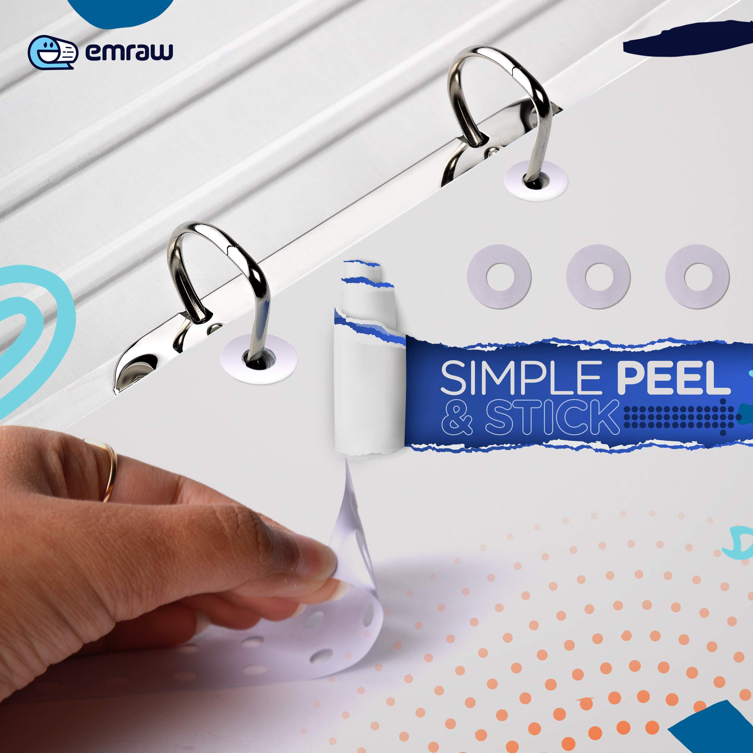 Snapklik.com : Emraw White Round Hole Reinforcement Stickers ...