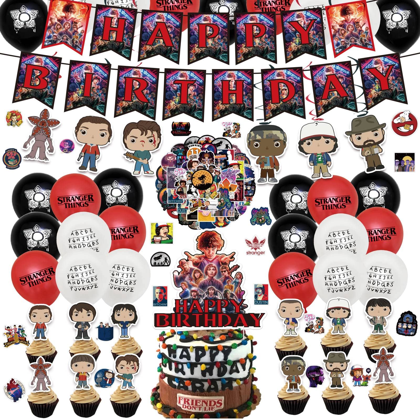Buy Stranger Things Party Supplies, 106 Pcs Birthday Decorations ...