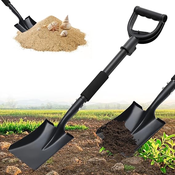 Amazon.com : Garden Flat Shovel, 31 Inch Small Metal Square Shovel for ...