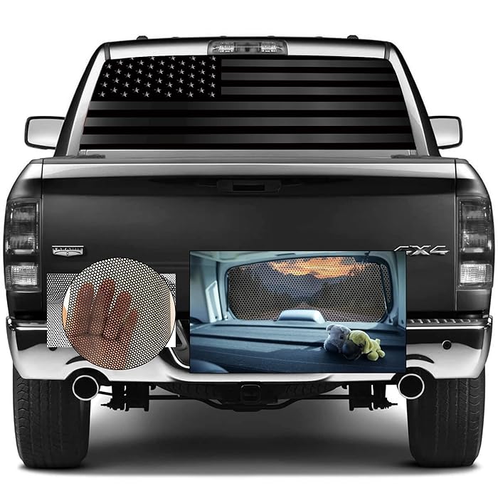 Buy American Flag Decals for Trucks,Pickup Truck Rear Window Decal,Back ...