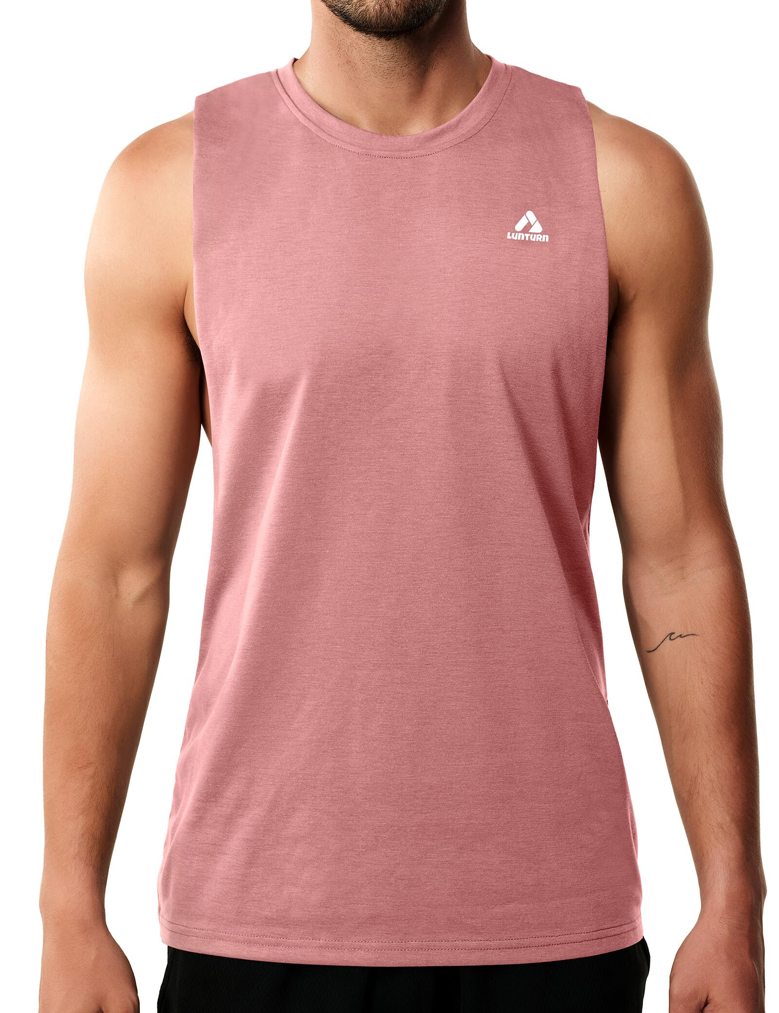 Men's Cut Off Sleeveless Muscle Shirts Gym Lightweight Workout Drop Arm ...