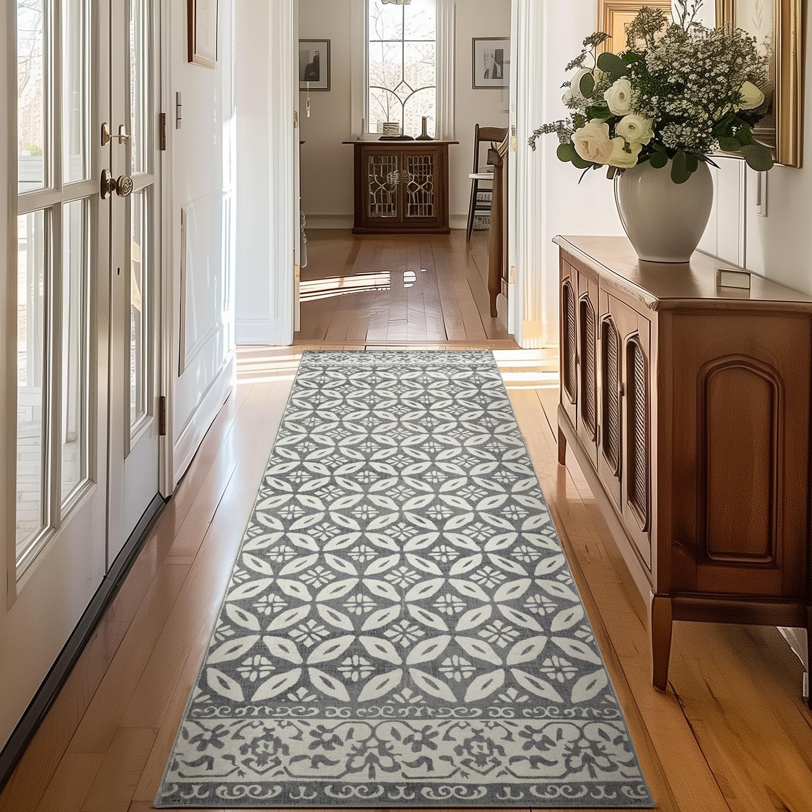 jinchan Vintage Kitchen Runner Rug 2x6 Washable Hallway Rug Soft Indoor ...