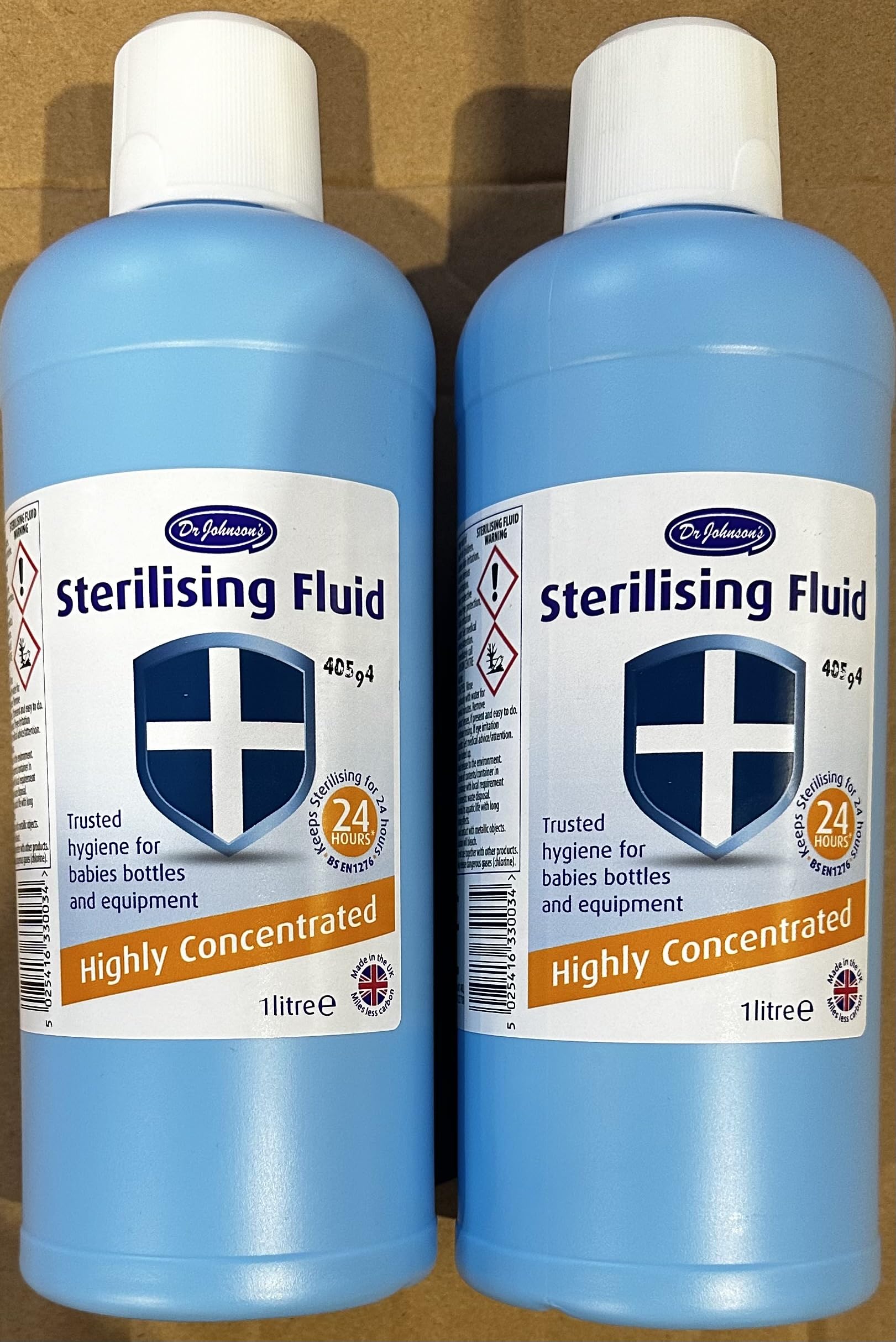 Dr. Johnson's Sterilising Fluid 2-Pack - Highly Concentrated, 1 Litre ...