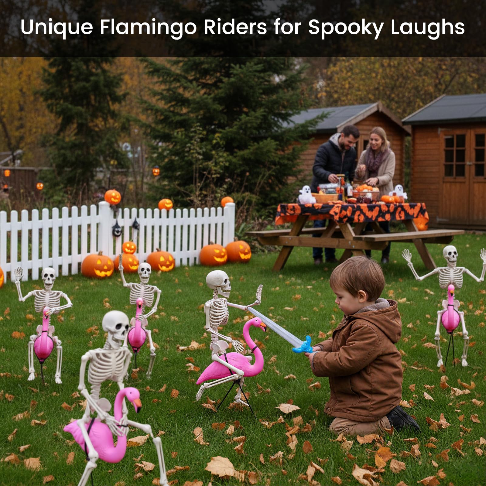Snapklik.com : 16" Small Posable Halloween Skeletons Decorations: 5 ...