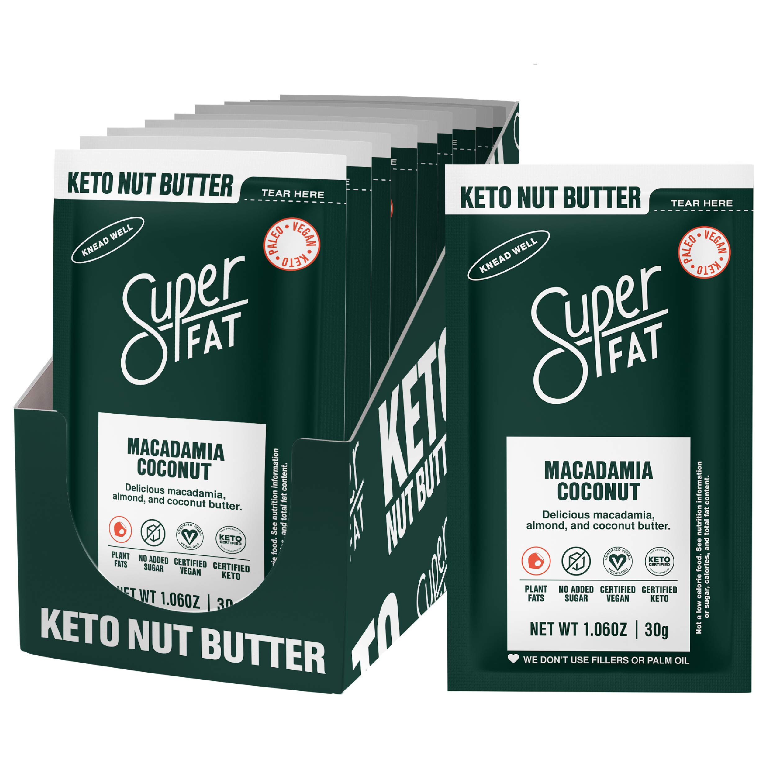 Superfat 8 Pack Superfat Nut Butter Keto Snacks Macadamia Almond ...