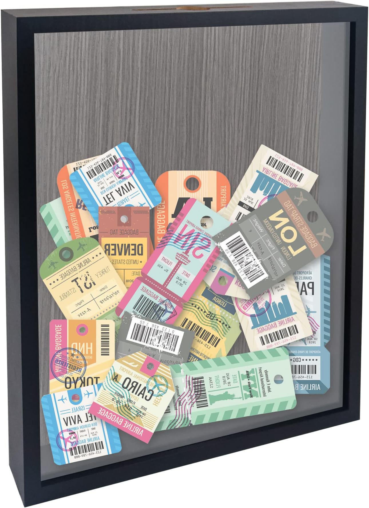 Amazon.com - Ticket Shadow Box - 8x10 Memento Frame - Large 4" Slot on ...
