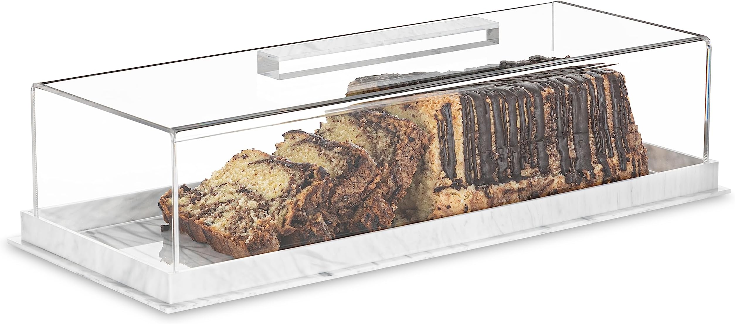 Amazon.com: Glitz Rectangle Acrylic Cake Stand with Dome Lucite Serving ...