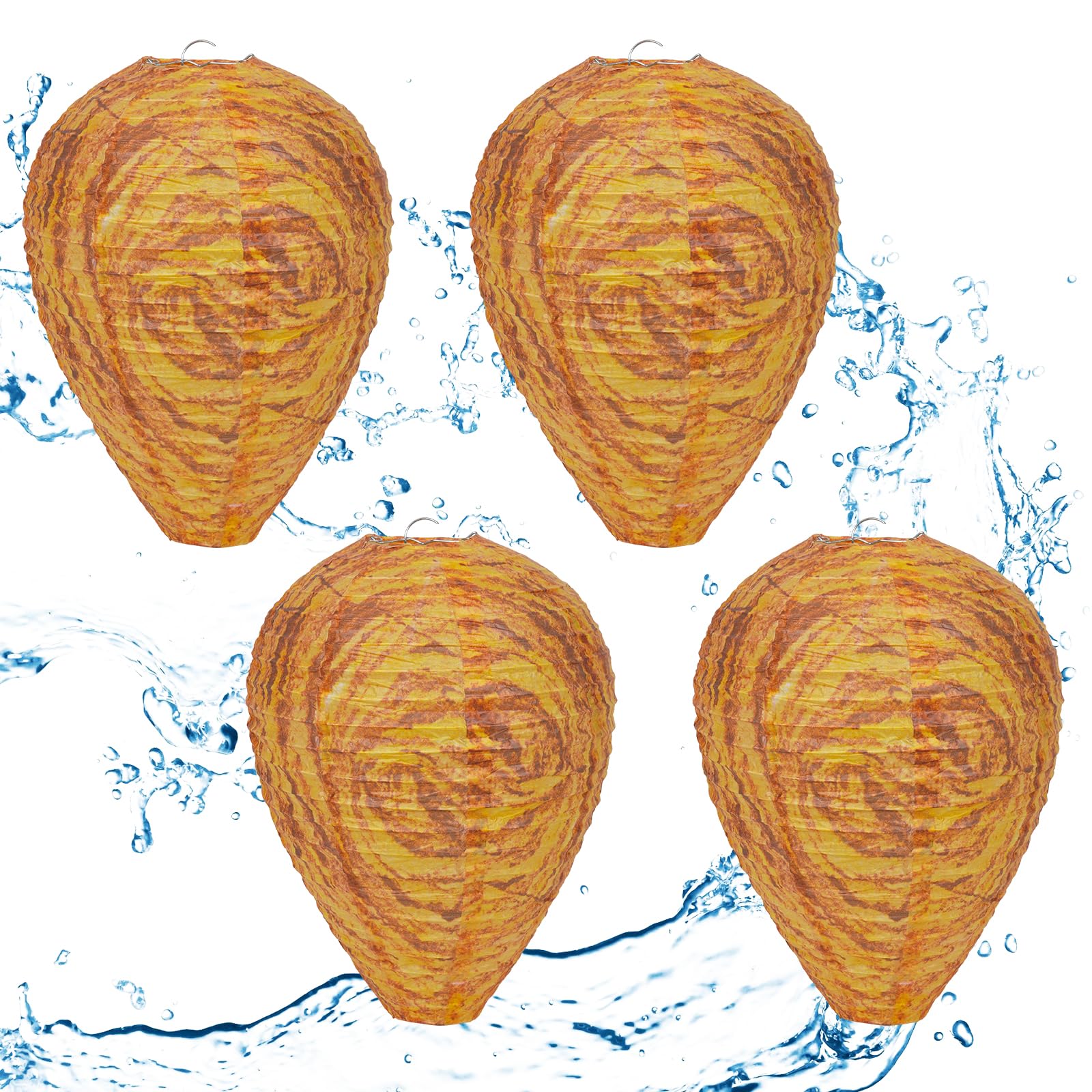 Amazon.com : 4 Pack Wasp Nest Hanging Fake Wasp Nest Paper Material ...