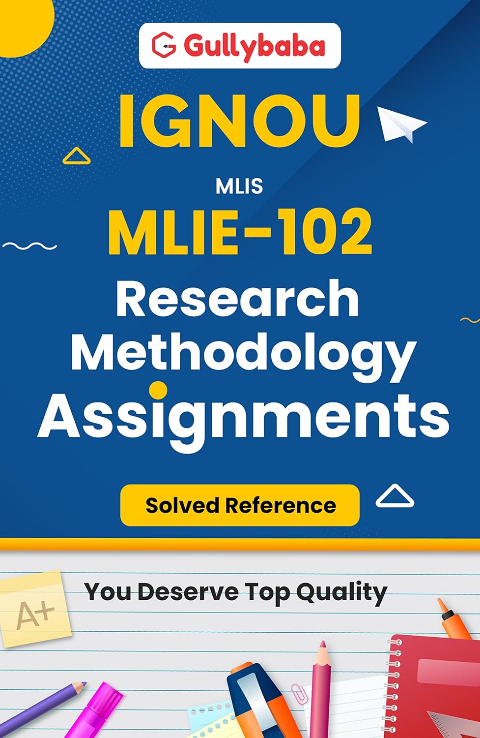 Buy Gullybaba IGNOU MBA (MS) 3rd Sem MS-95 Research Methodology for ...
