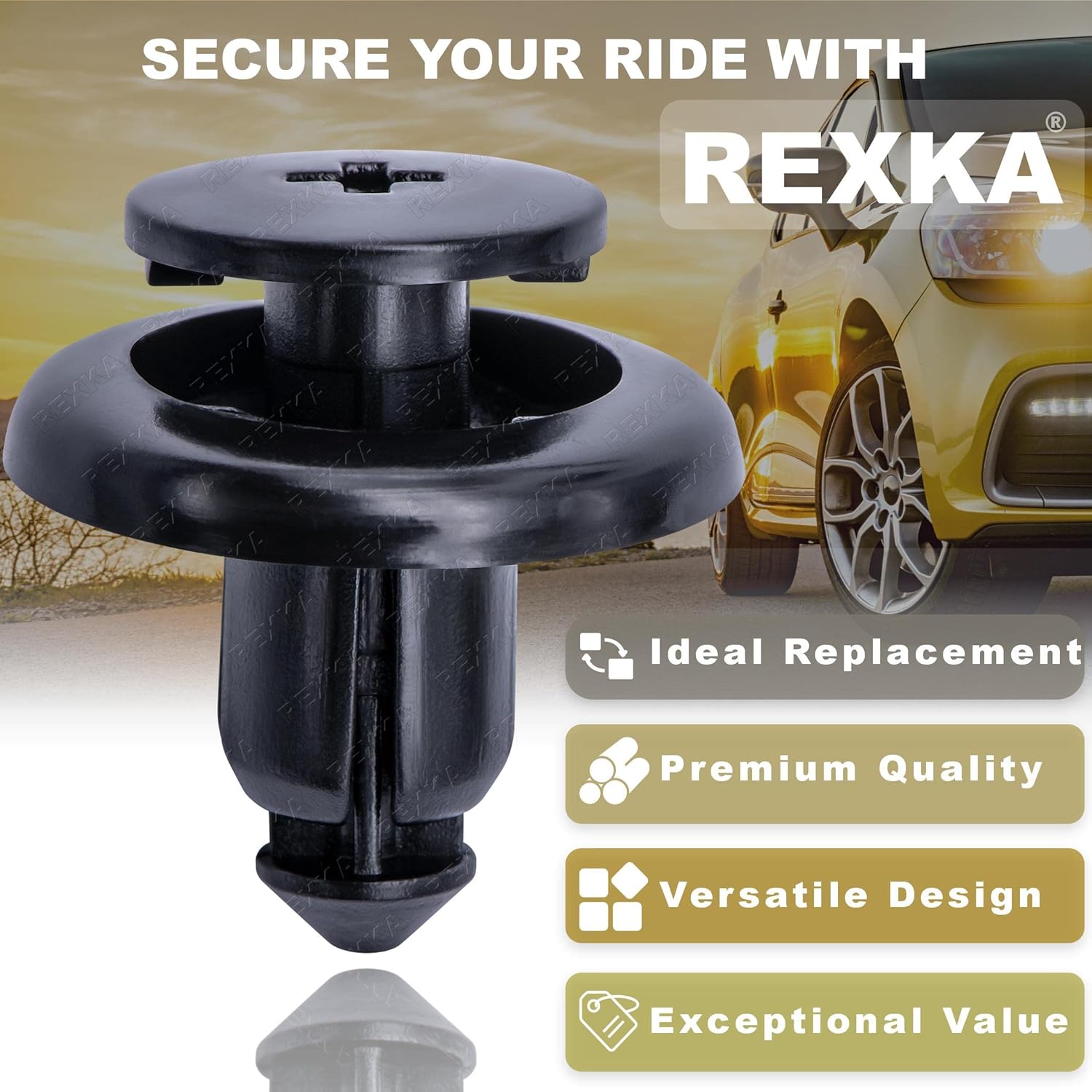 Rexka 10 unids Splash Shield Fender Liner Bumper Cover Clip de ...